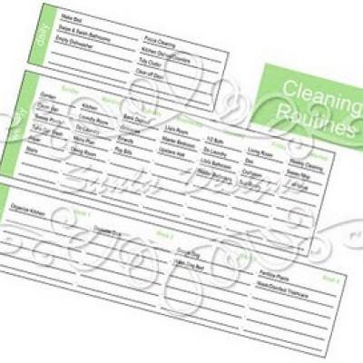 Cleaning Worksheet Printable – Tip Junkie
