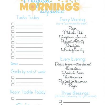 Daily Checklist {Get Organized} – Tip Junkie