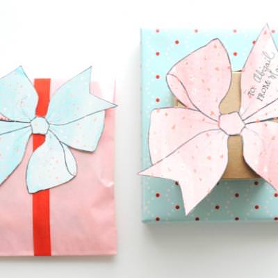 Download Your Free Printable Festive Bow Gift Topper – Tip Junkie