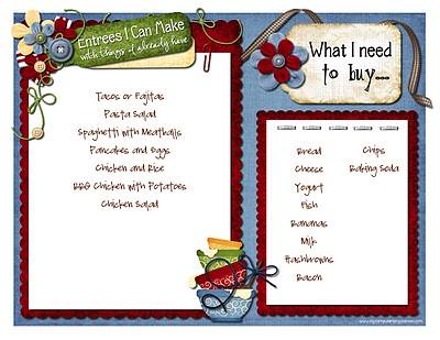 EZ Kitchen Menu Planner – Tip Junkie