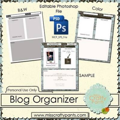 Free Blog Organizer {printable worksheet} – Tip Junkie