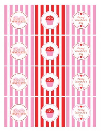 FREE “Cupcake” Valentine’s Day Party Printables – Tip Junkie