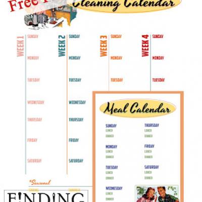 *FREE* Printable Cleaning and Meal Calendars – Tip Junkie