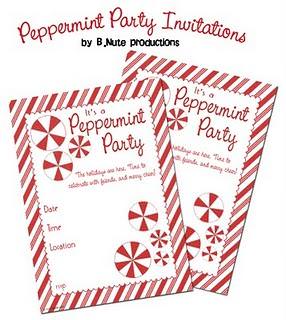 Free Printable Peppermint Party Invitations – Tip Junkie