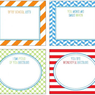 Free Printable School Lunch Notes {Printable Card} – Tip Junkie