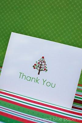 Holiday Folded Thank You Note – Tip Junkie