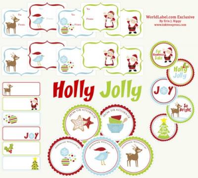 Holly Jolly Christmas Labels {free} – Tip Junkie