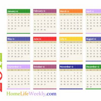 Printable Calendar 2012 {Free Printable 2012 Calendar} – Tip Junkie