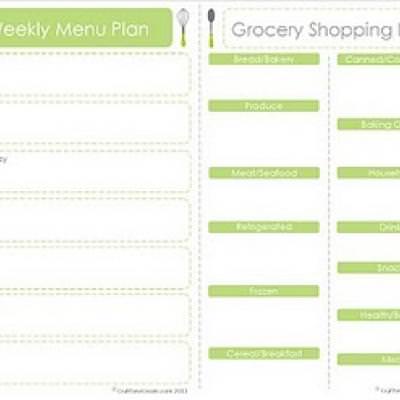 Printable Menu Plan and Shopping List {Printable Worksheets} – Tip Junkie