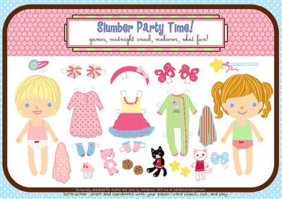Slumber Party Paper Dolls {Printable} – Tip Junkie