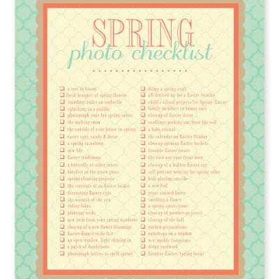 Spring Photo Checklist {free printable} – Tip Junkie