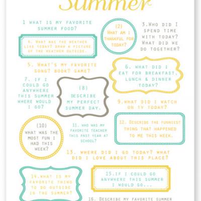 Summer Journaling Prompts {Free Printable} – Tip Junkie