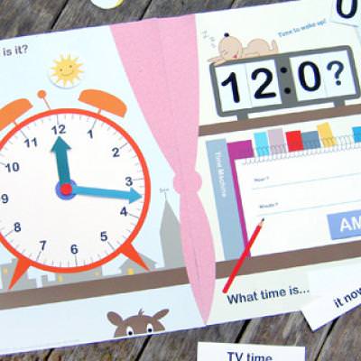 Teaching Clock File Folder Game – Tip Junkie