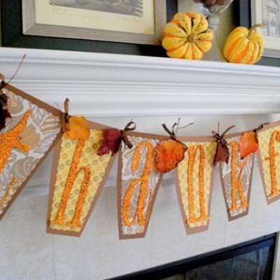 DIY Thankful Banner {Thanksgiving Decoration} – Tip Junkie