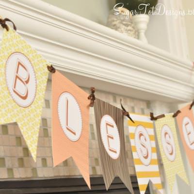 Blessed Thanksgiving Printable Banner {Thanksgiving Decor} – Tip Junkie