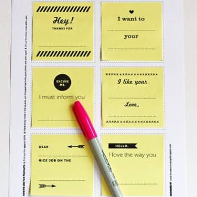 Customized Printable Post It’s – Tip Junkie