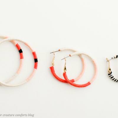 Embroidery Thread Wrapped Earrings {Earrings} – Tip Junkie