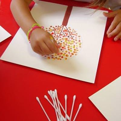 Fall Q-Tip Art {Thanksgiving Kids Craft} – Tip Junkie
