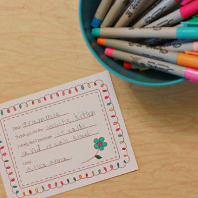 Kids Printable Thank You Notes {Cards} – Tip Junkie