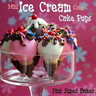 Mini Cake Pop Ice Cream Cones – Tip Junkie