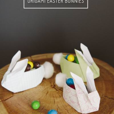 Origami Easter Bunnies with Cotton Tails {Easter DIY} – Tip Junkie
