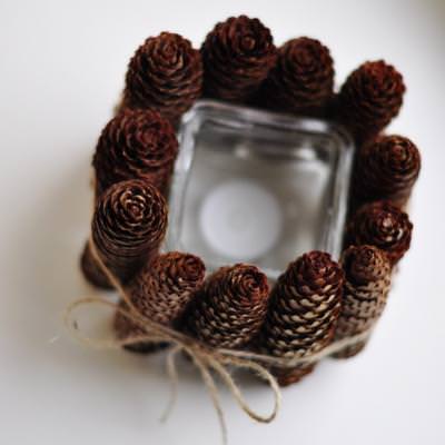 Pine Cone Candle Holder {Tutorial} – Tip Junkie