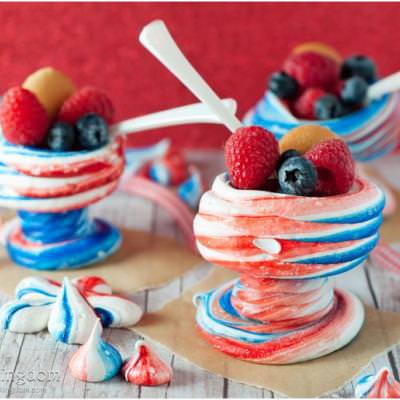 Red White and Blue Meringue Cups – Tip Junkie