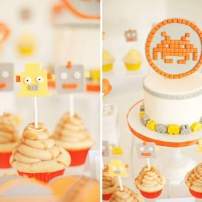 Space Invaders & Robot Baby Shower {baby shower foods} – Tip Junkie