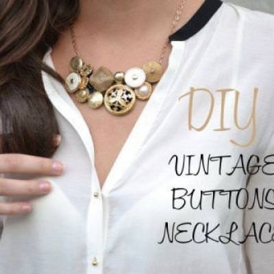 Vintage Button Necklace Tutorial {Necklace} – Tip Junkie